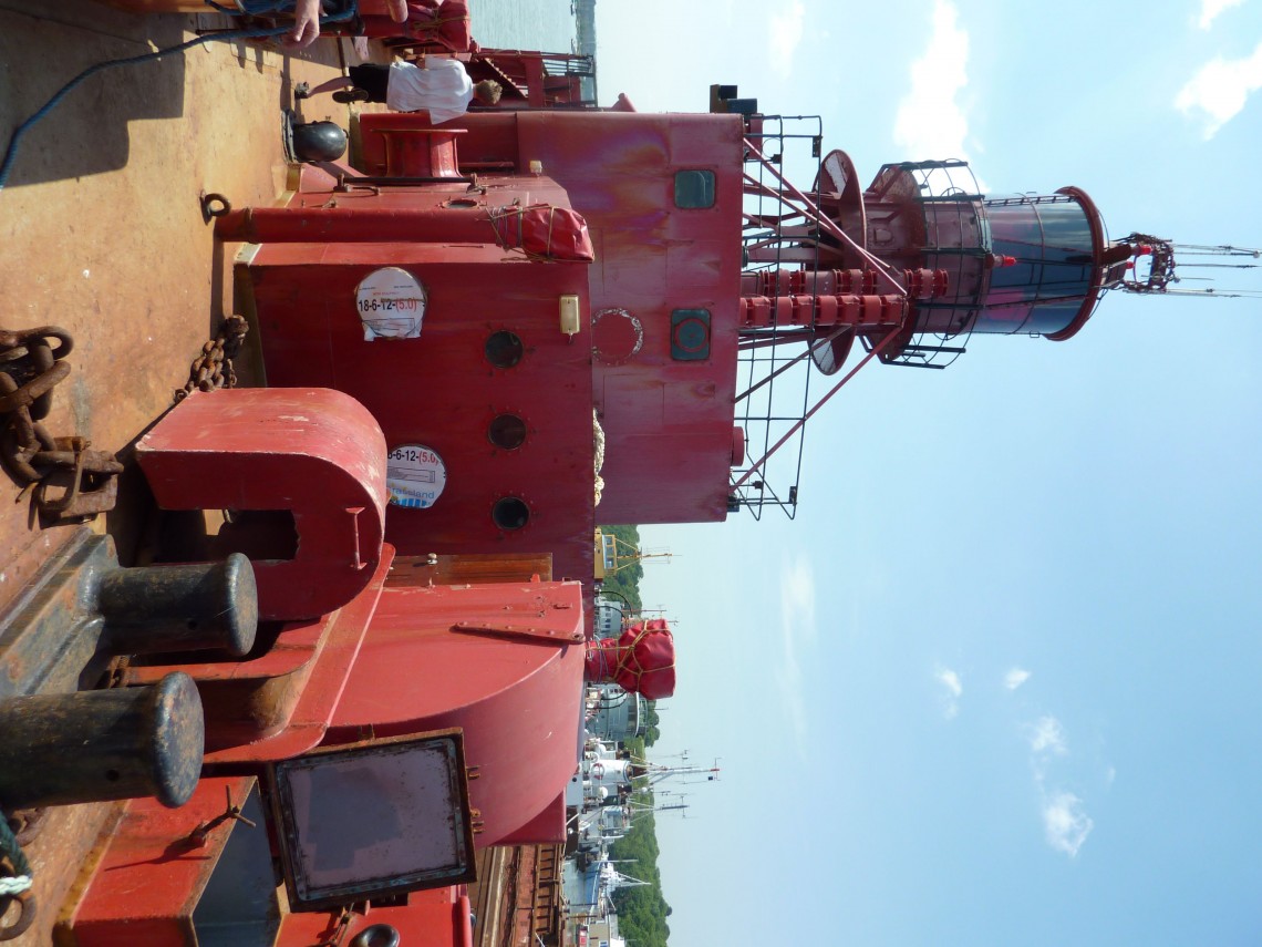Unique massive lightship with lighthouse, helipad, 8 cabins, 6-storey