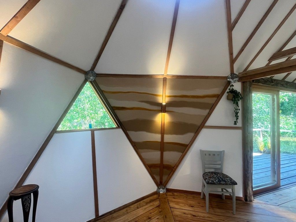 Geometric Cabin On Lake For Filming